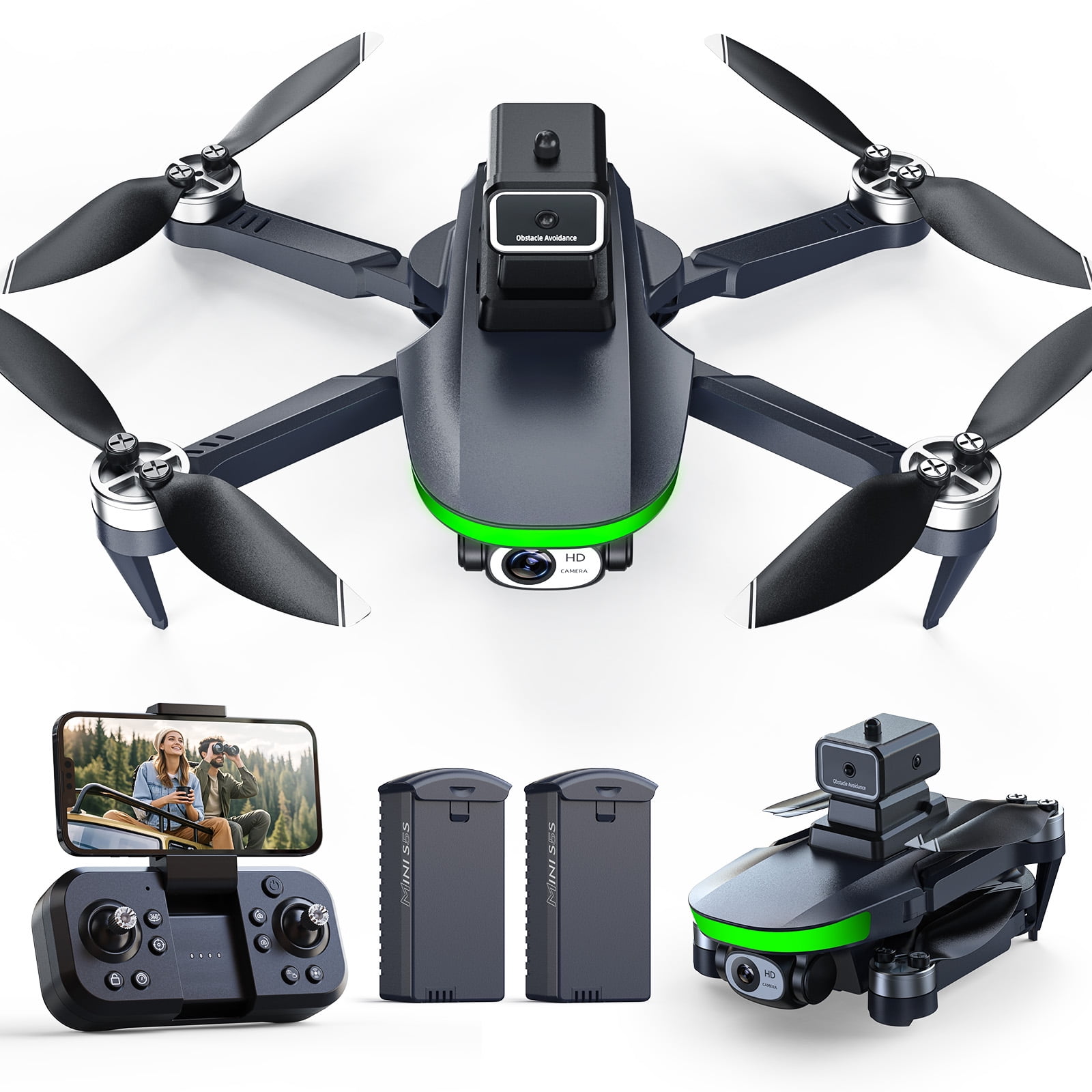 Foldable Drone with Camera for Kids and Adults, Brushless Motor, Wefone ...
