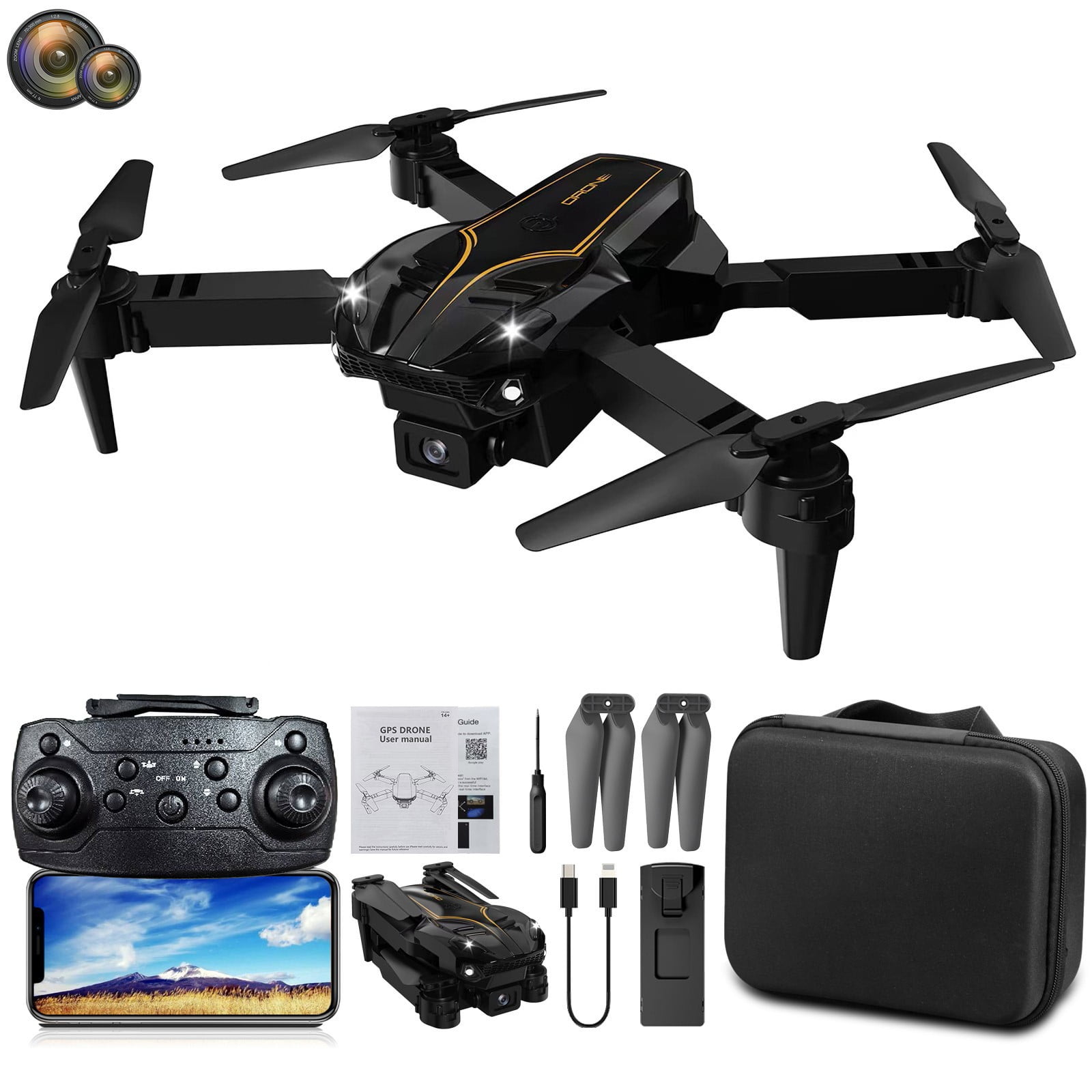 Drone with Camera for Kids and Beginners, 1080P HD FPV, Optical Flow ...