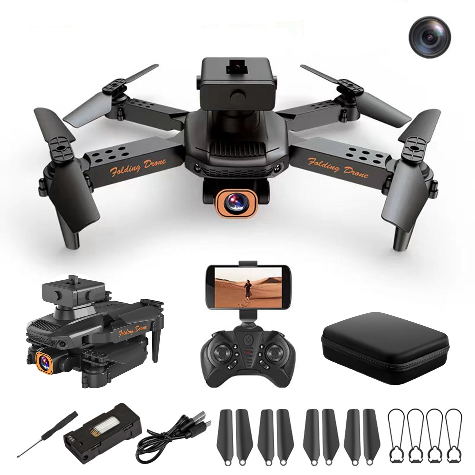 Drone with Camera for Kids and Beginners, Foldable 1080P FPV Quadcopter ...