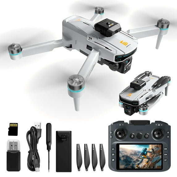 Drone with Dual HD Camera and 4.3 inch Screen Remote Control Headless ...