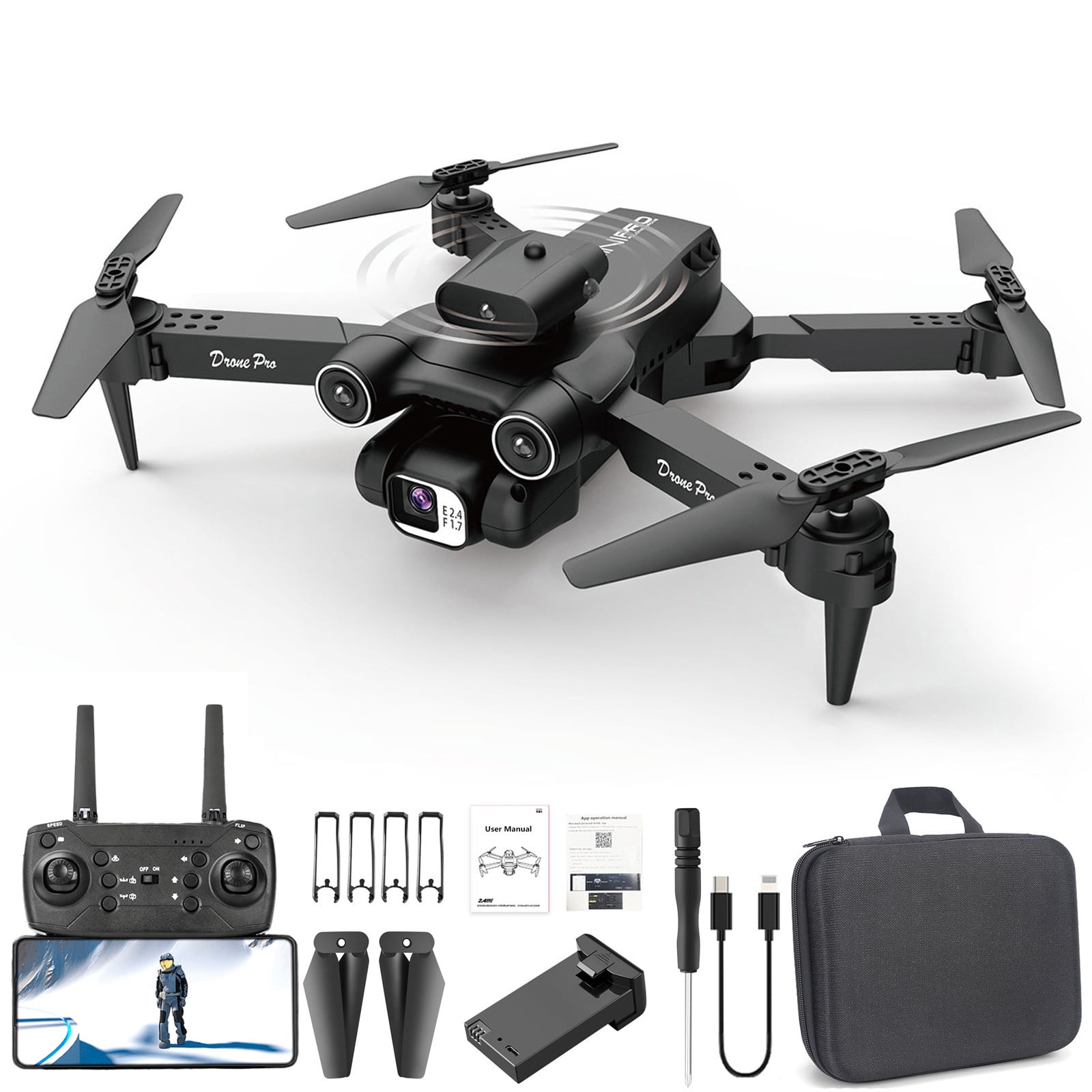 Drone with FPV Camera for Adults 1080P,Lightweight Drones Night Vision ...