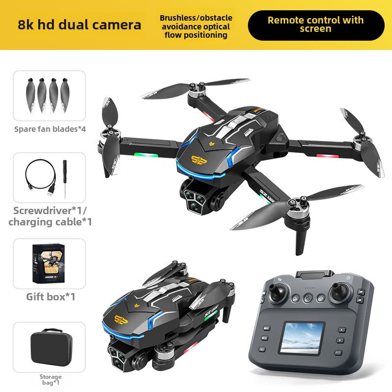 Drone with Screen Remote Controller 8K HD Dual Camera Remote Control ...