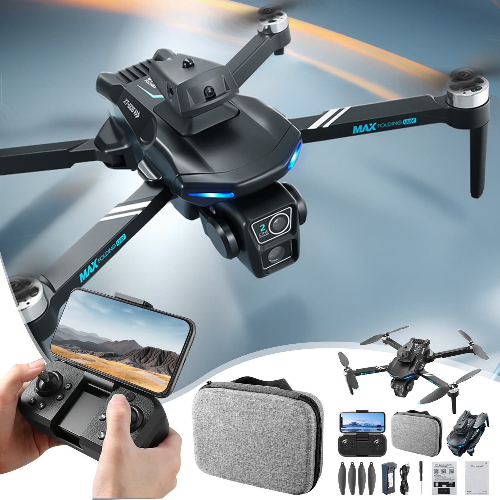 Drones for Adults Clearance, FPV Drone with ESC Camera Brushless Motor ...