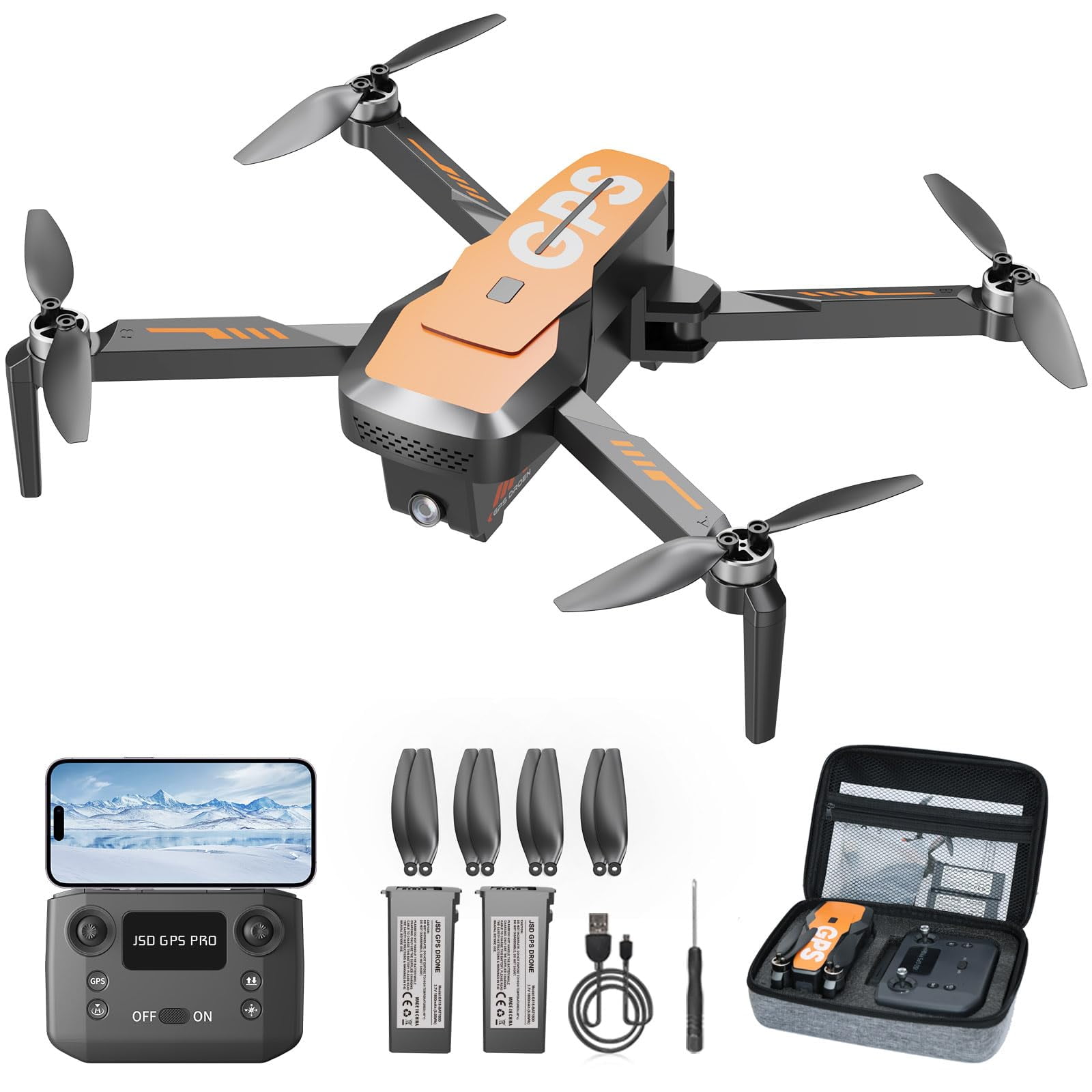 Drones with Camera for Adults 4K - GPS Drone with Auto Return ...