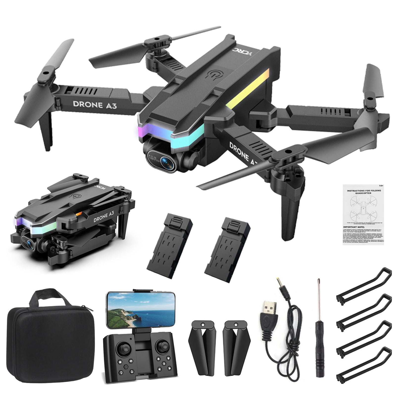 Drones with Camera for Adults 4k Long Range, Dual HD FPV Camera Remote ...