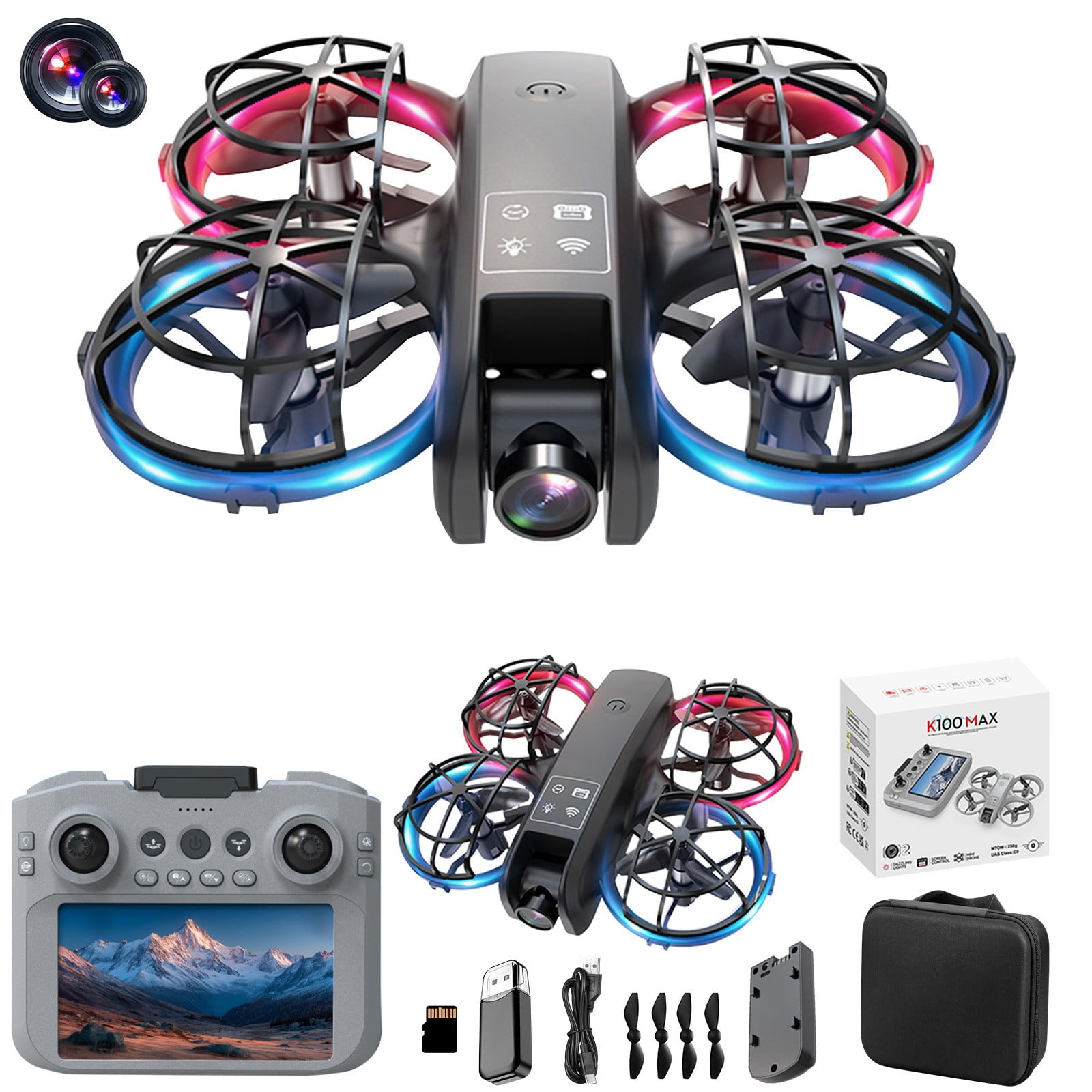 Drones with Camera for Adults, Drone With ESC Camera And Cool Light ...