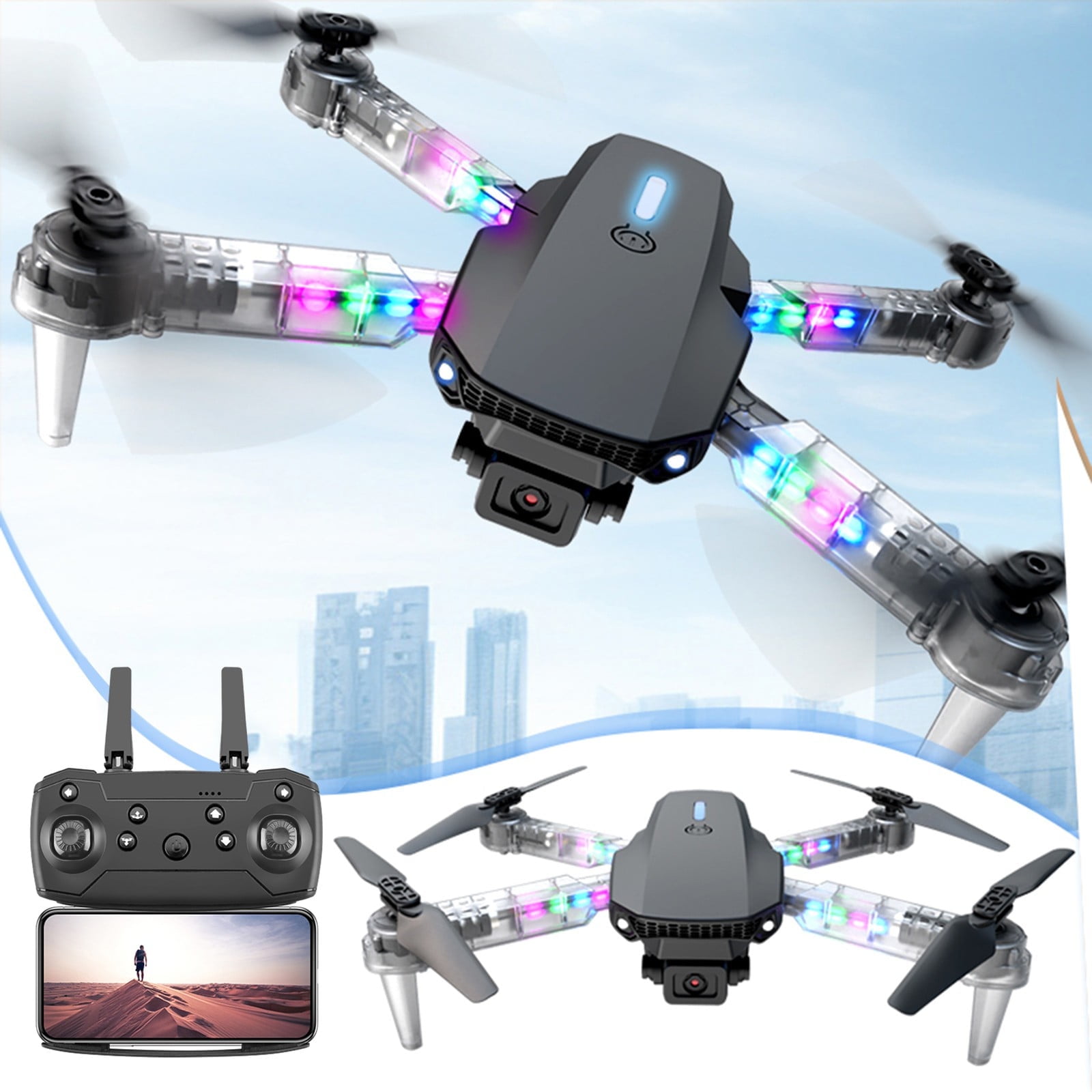 Drones with Camera for Adults, Mini Drones for Kids, with Transparent ...