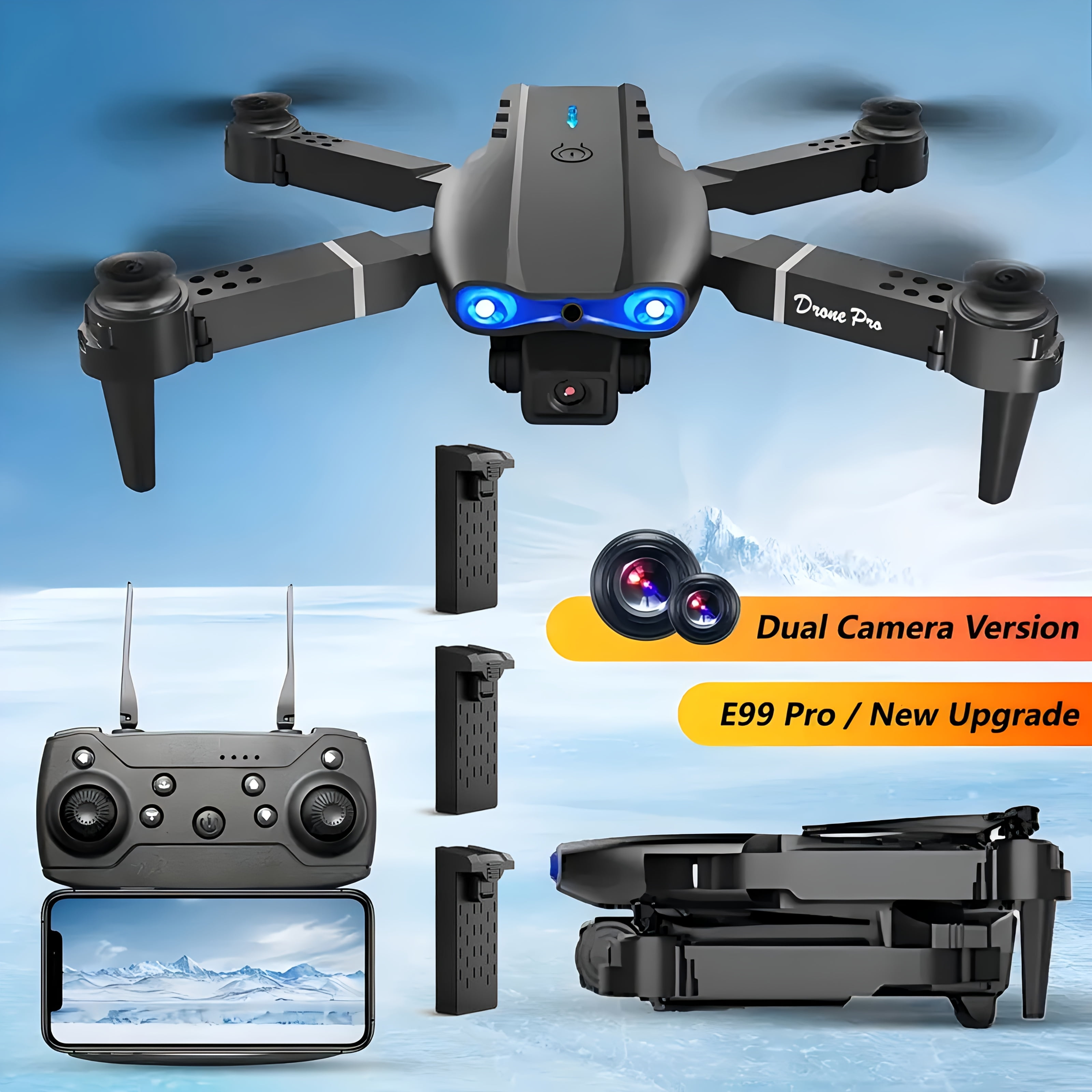 Drones with Camera for Adults, RC Drone with HD FPV Foldable Drone ...