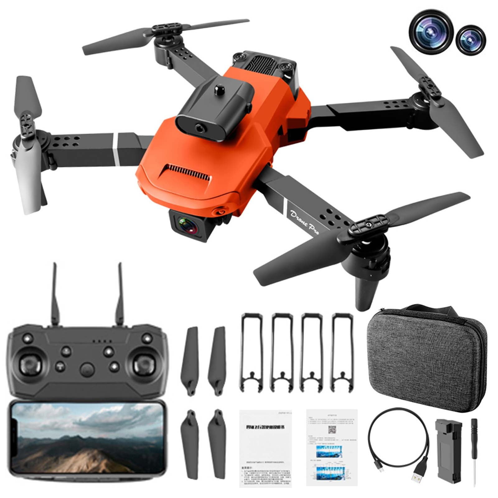 Drones For Adults Fmlxio E100 UAV HD 4K Aerial Photography Dual Camera ...