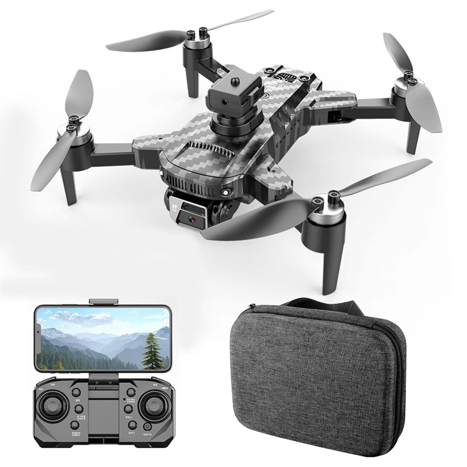 Drones for Kids 10 15 No Camera 2.4G Wifi FPV Drone with 4K Camera for Adults Rc Quadcopter with Auto Return Follow Me Brushless Motor Circle Fly Route Fly Altitude Hold Headless Mode