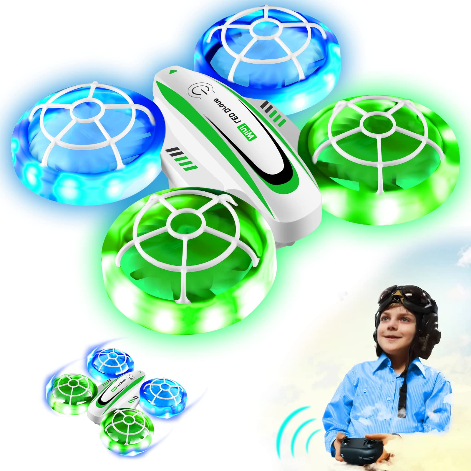 Drones for Kids, RC Mini Drone with 3 Batteries, Altitude Hold ...