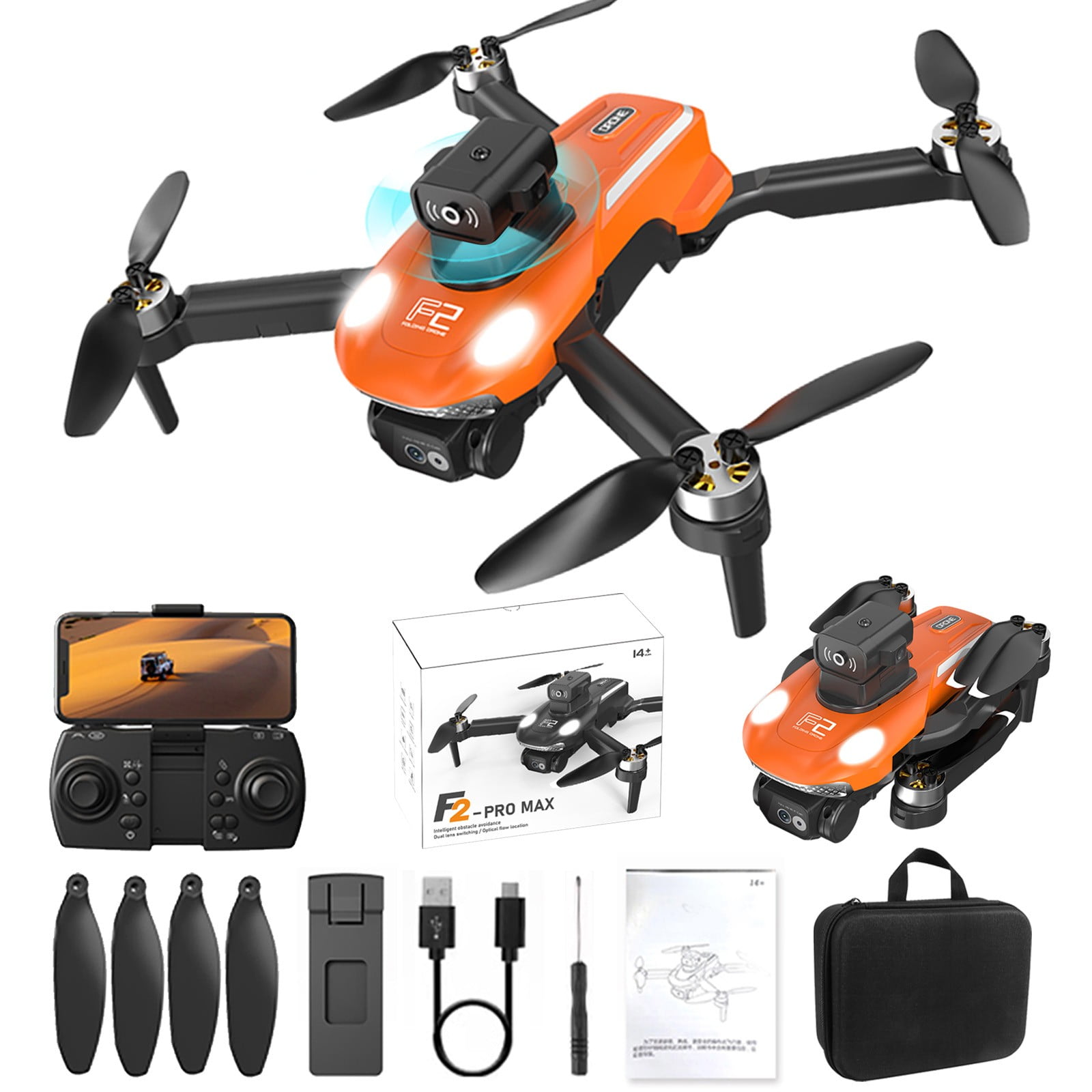 Drones With Camera for Adults 4K Fmlxio Brushless Dual Camera 360 ...