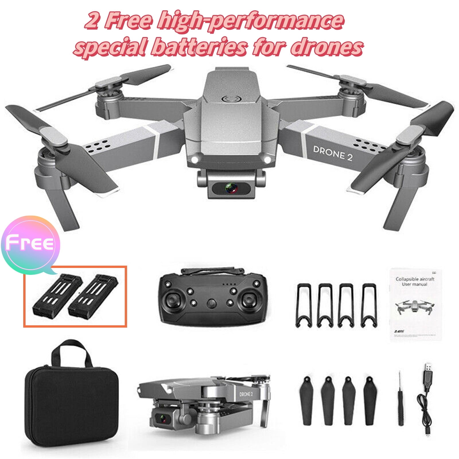 4K X Pro 2.4G Selfie WIFI FPV Drone with 1080P HD Camera, Foldable RC ...