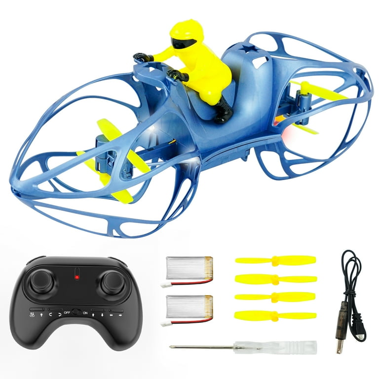 Drones for Kids Flying Motorcycle Mini Drone with Rechargeable Batteries Kids Toy Gifts for Kids Ages 8 9 10 11 12 Size 10 x 4.5 x 3.5 Yellow