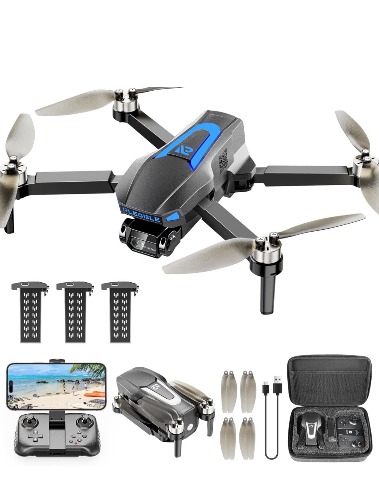 Drones with Camera for Adults 4K, Brushless Motor Drone for Kids ...