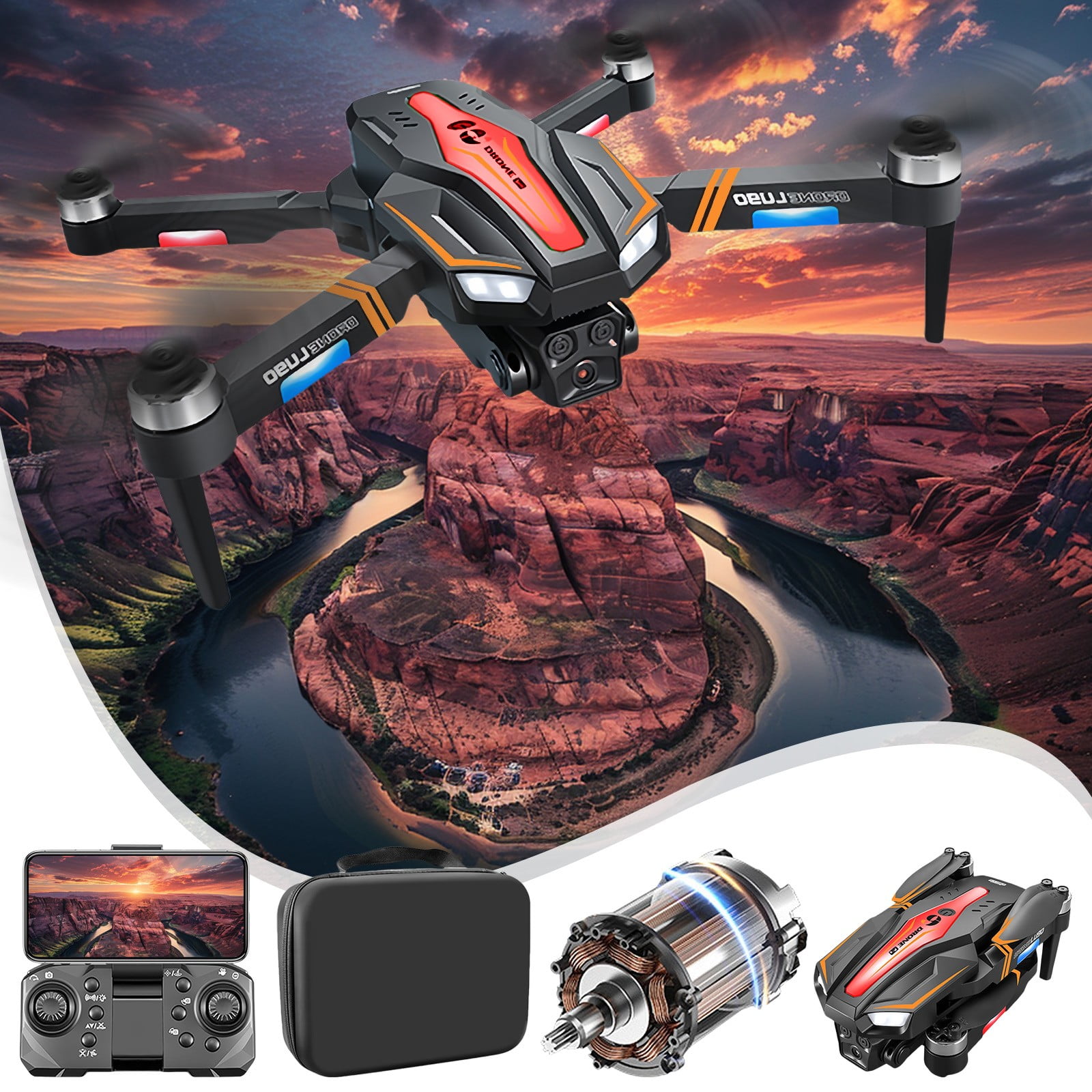 Drones with Camera for Adults 4K,Fpv Drone with Esc Camera Brushless ...