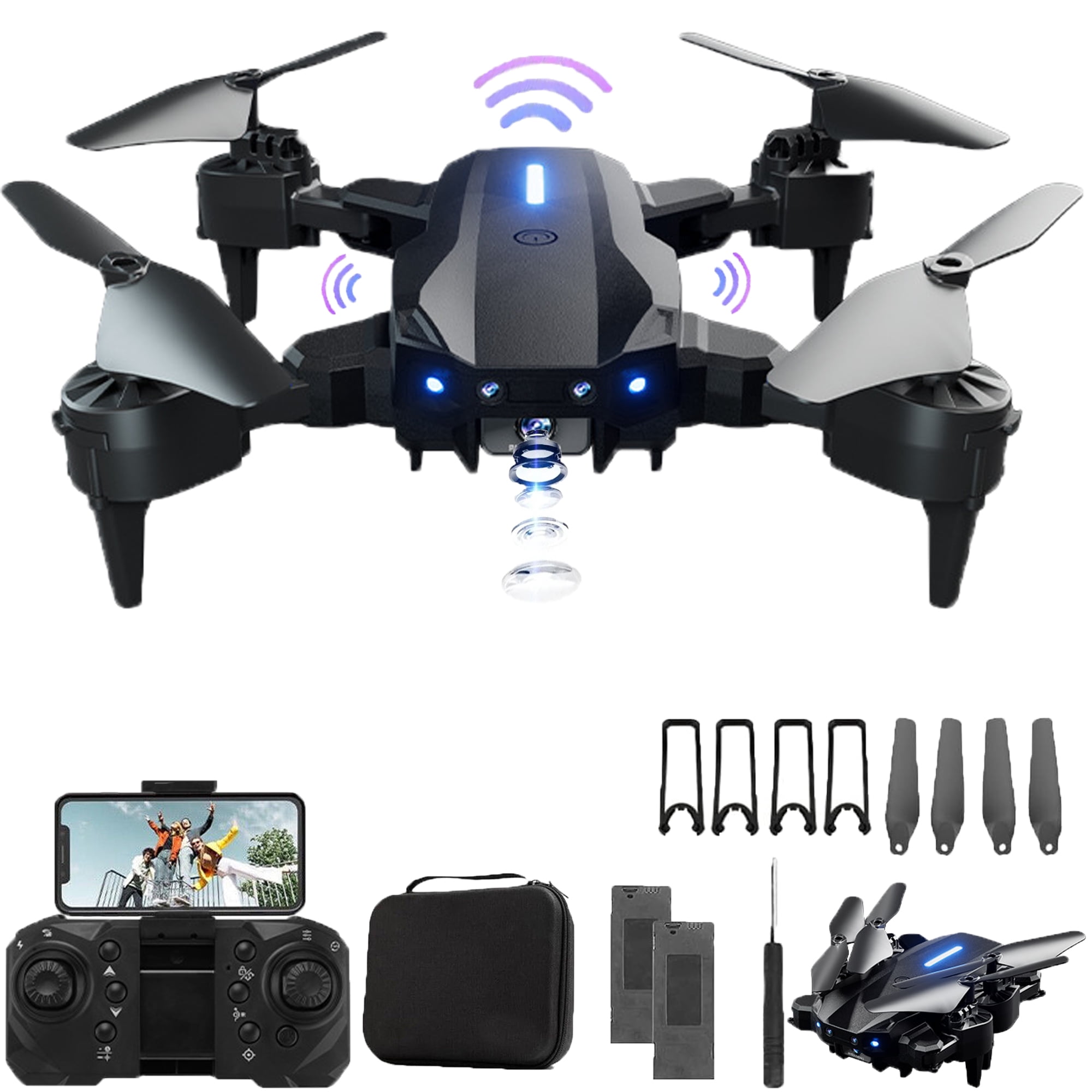 Drones with Camera for adults & Kids,4K HD FPV Mini Drones lightweight ...