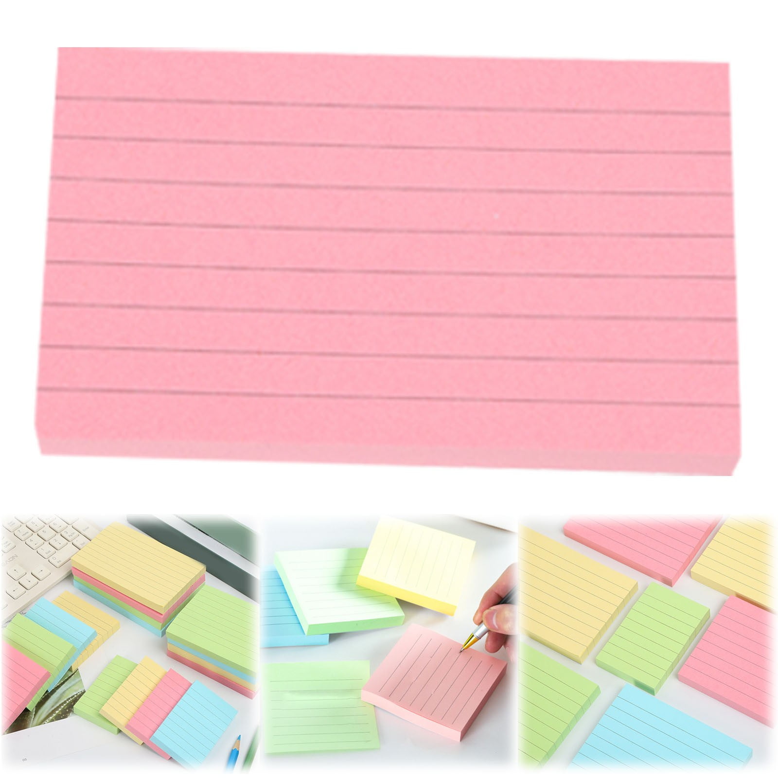 Drongq 1pc Index Cards 3x5 in, 100 Count Colored Index Cards Flash Cards for Studying, Lined ...