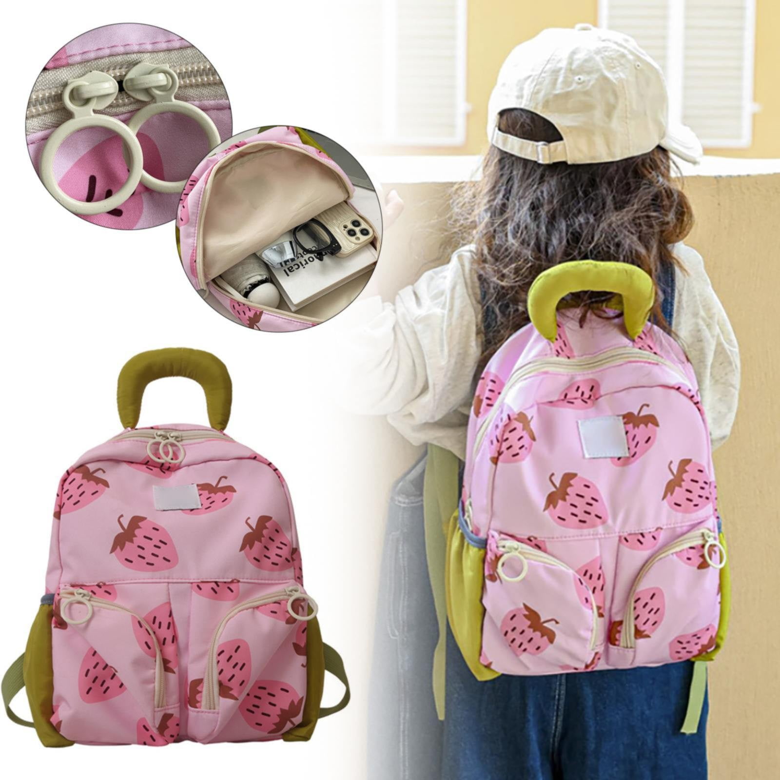 Drongq Strawberry Backpack, Cute Strawberry Backpack with Soft Handle ...