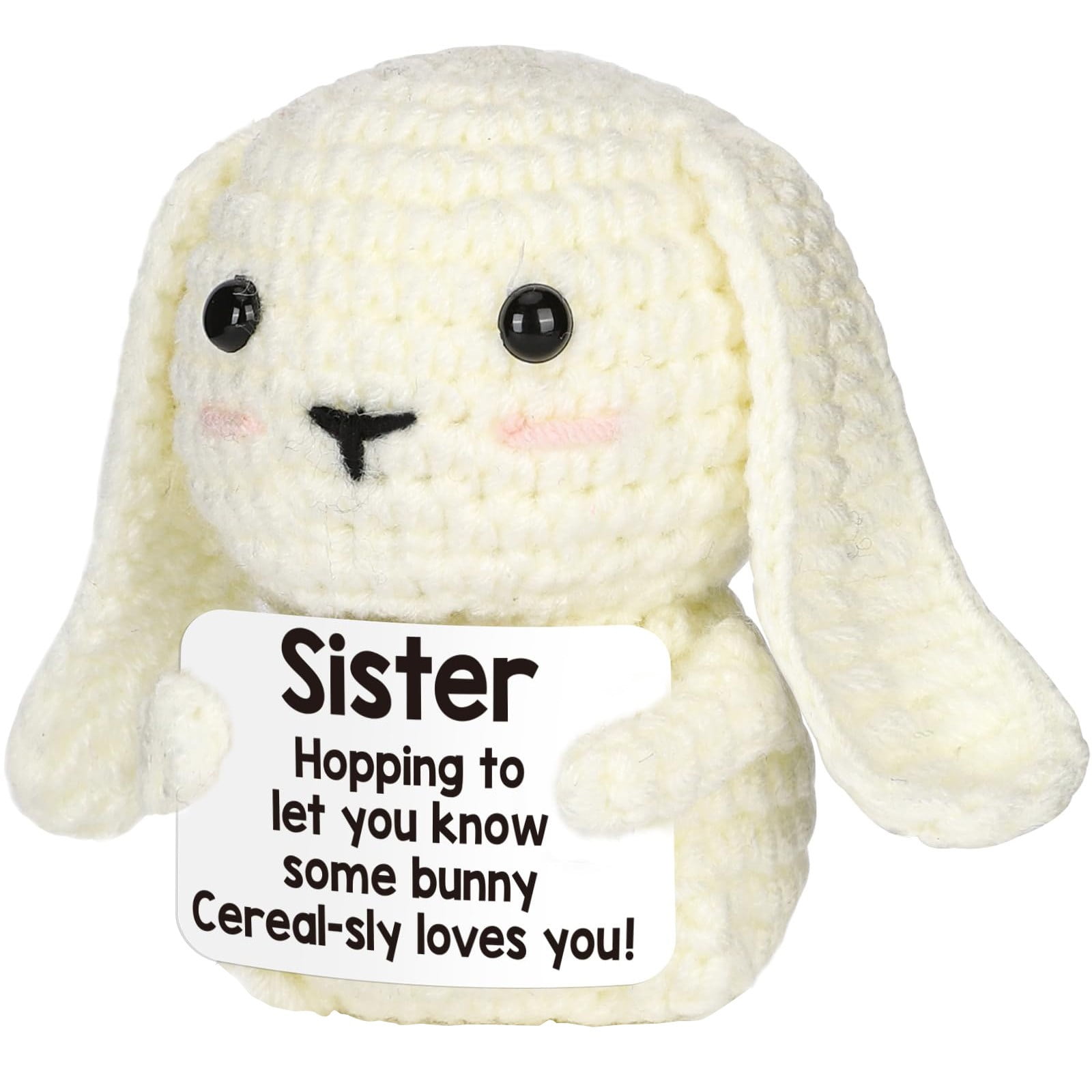 Drooping Ear rabbit Toys,2.76" - Hand Knitted Bunn,Positive Bunny ...