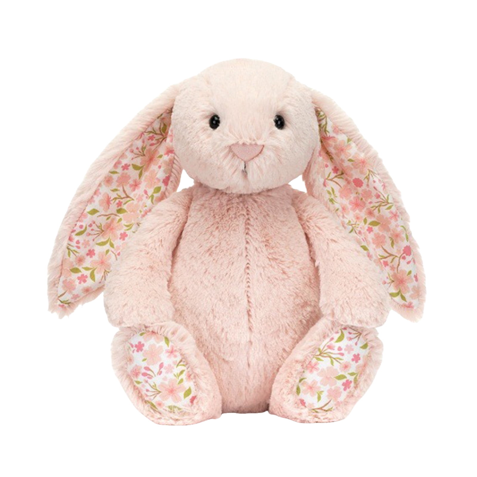 Drooping Rabbit Plush Toy, 12.2" Floral Cotton Stuffed Animal, Sleep ...