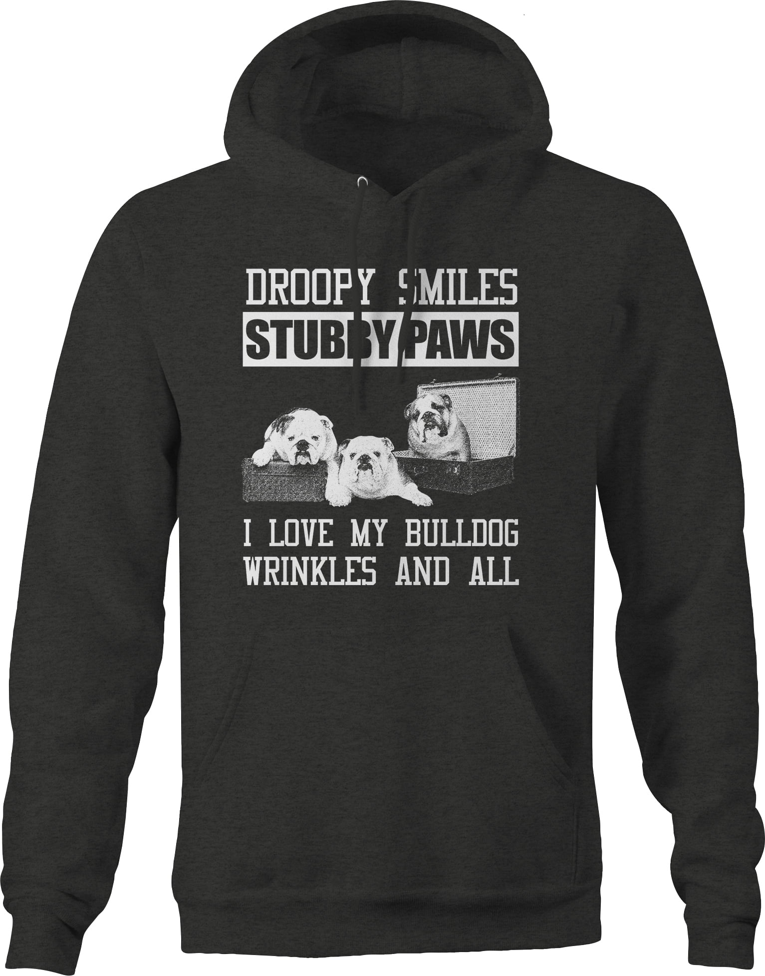 Droopy Smiles Stubby Paws English Bulldogs Sweatshirt for Men Small ...