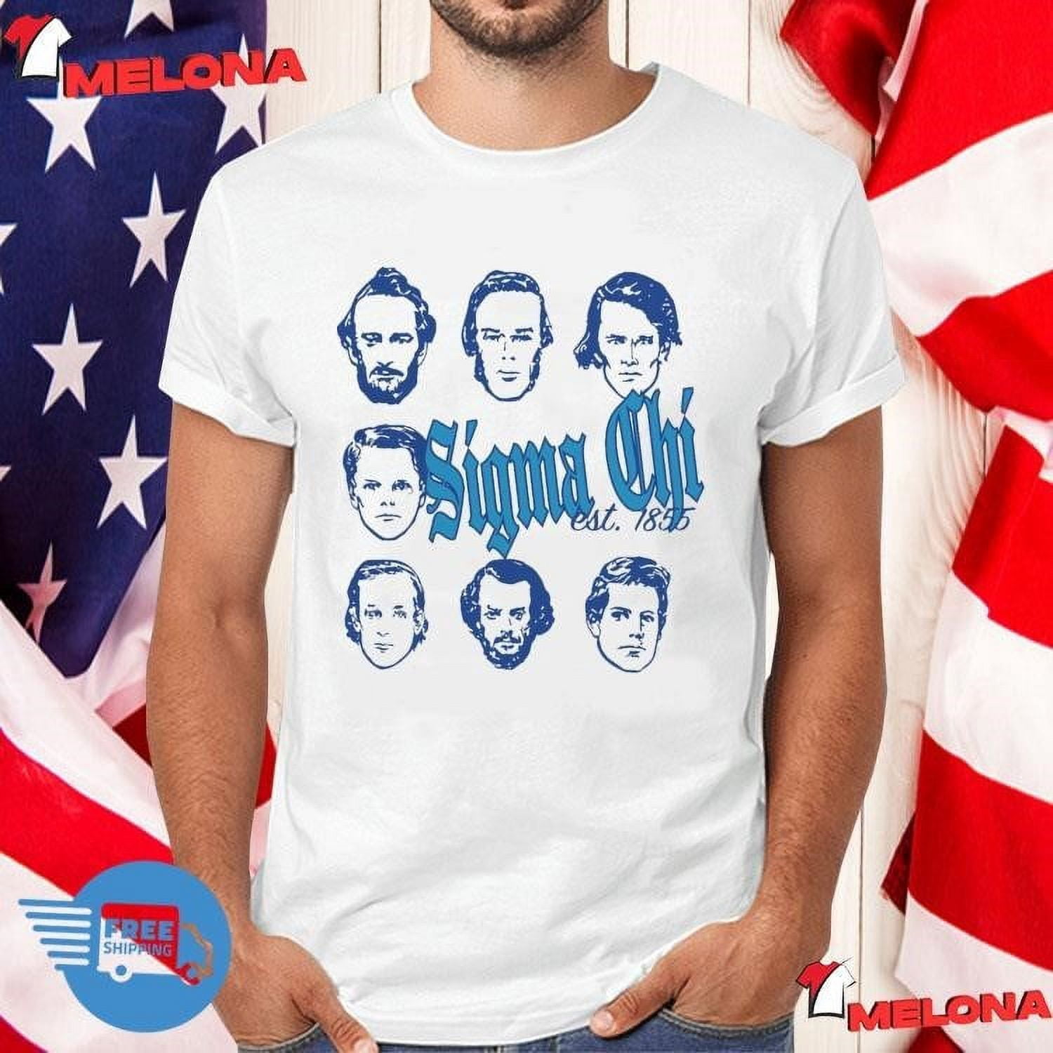Drop 007 Sigma Chi Lucky Number 7 Shirt - Walmart.com