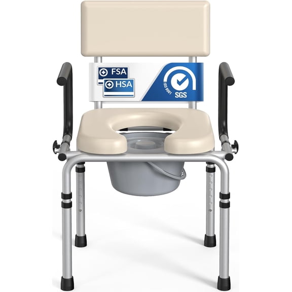 Drop Arm Bedside Commode