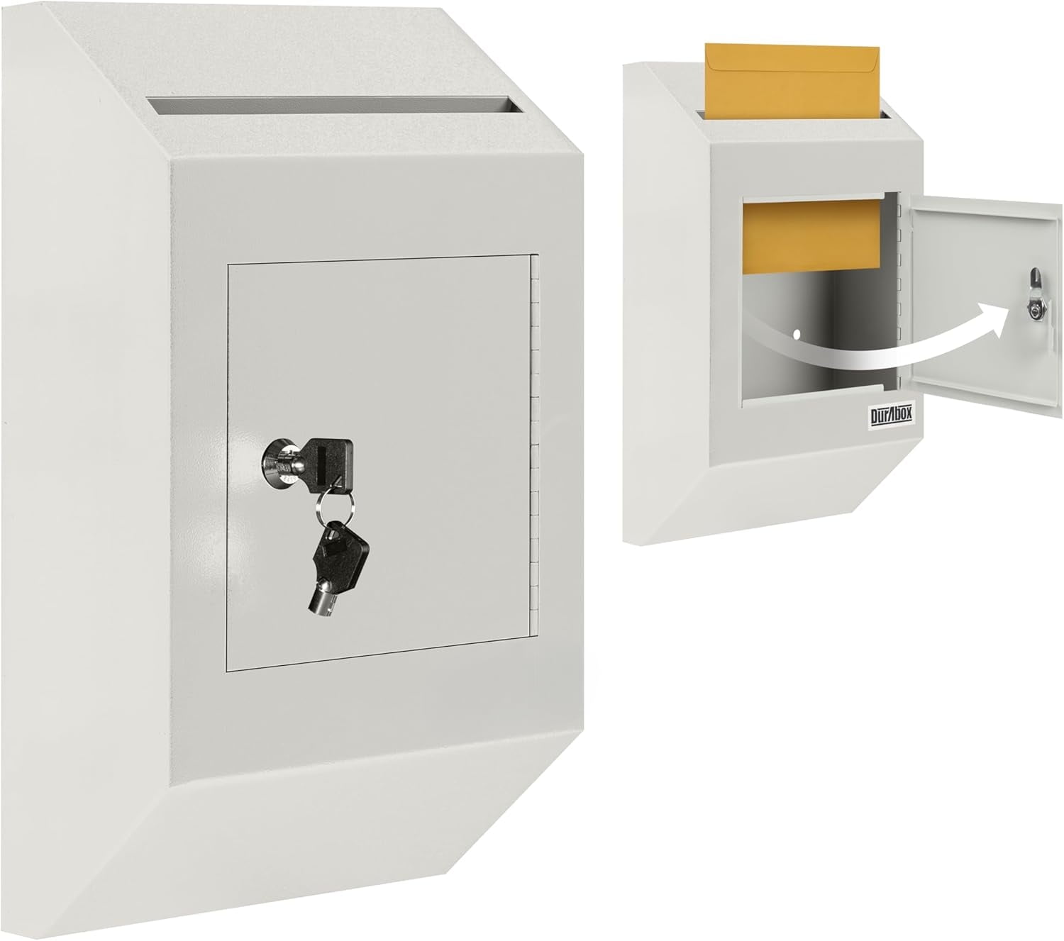 Drop Box Deposit Safe 10 x 4 x 16” Heavy Duty Steel with Slim Profile ...