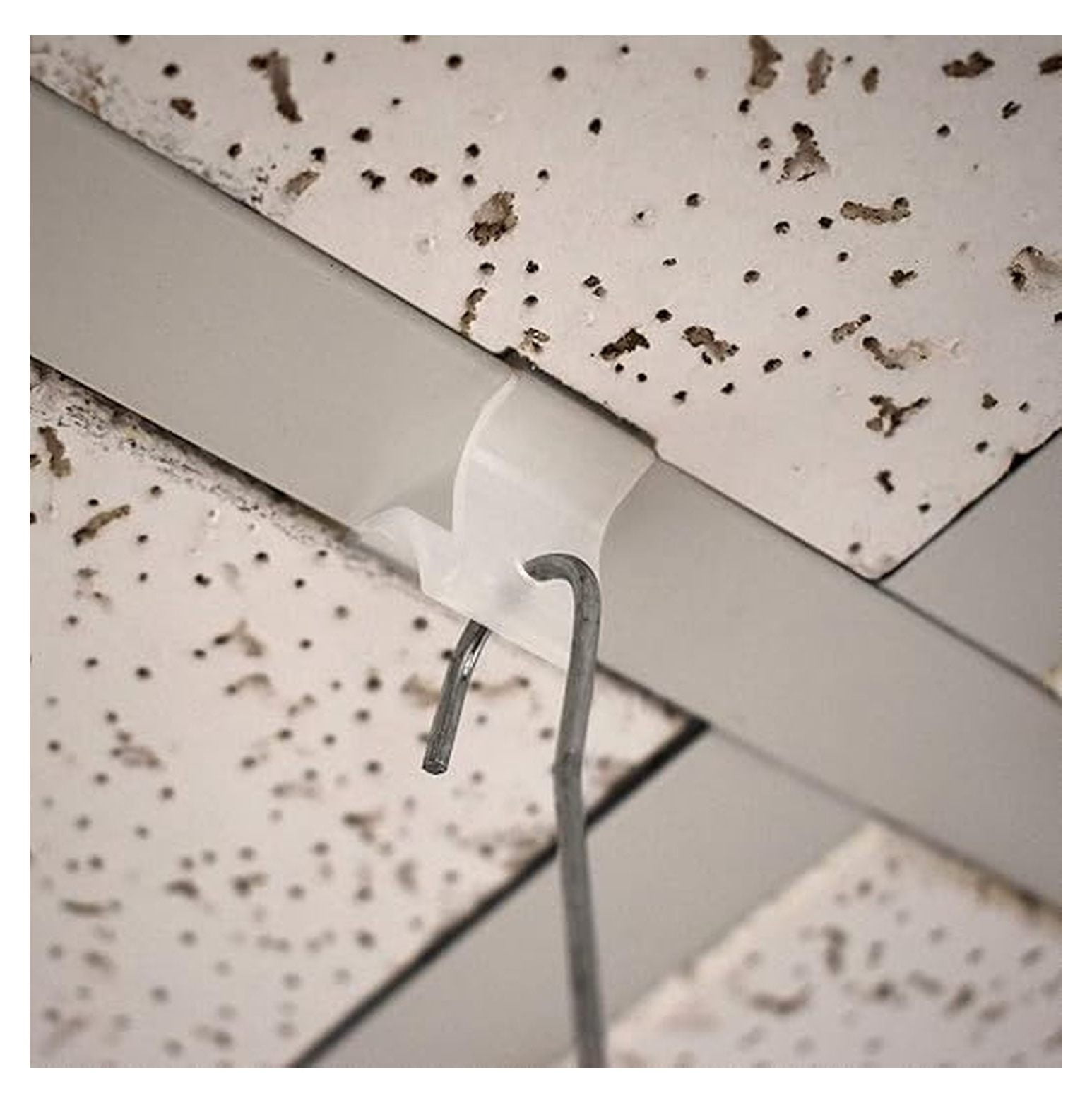 Drop Ceiling Grid Clip Snap On Sign Hangers with 3/16" Hole, Includes ...