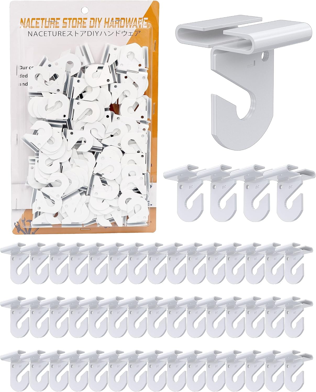 Drop Ceiling Hook for Hanging – 50 Pack Ceiling Decorations Ceiling ...