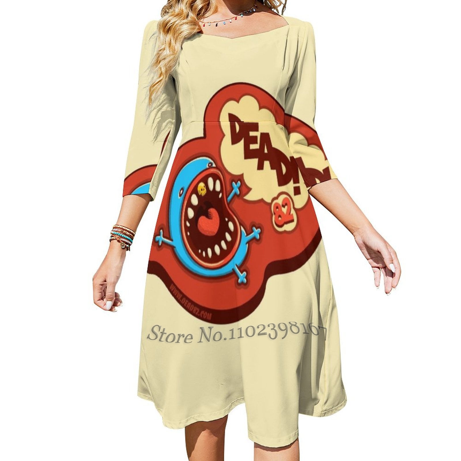 Drop Dead Square Neck Dress Sweet Summer Dress Women Elegant Halter ...