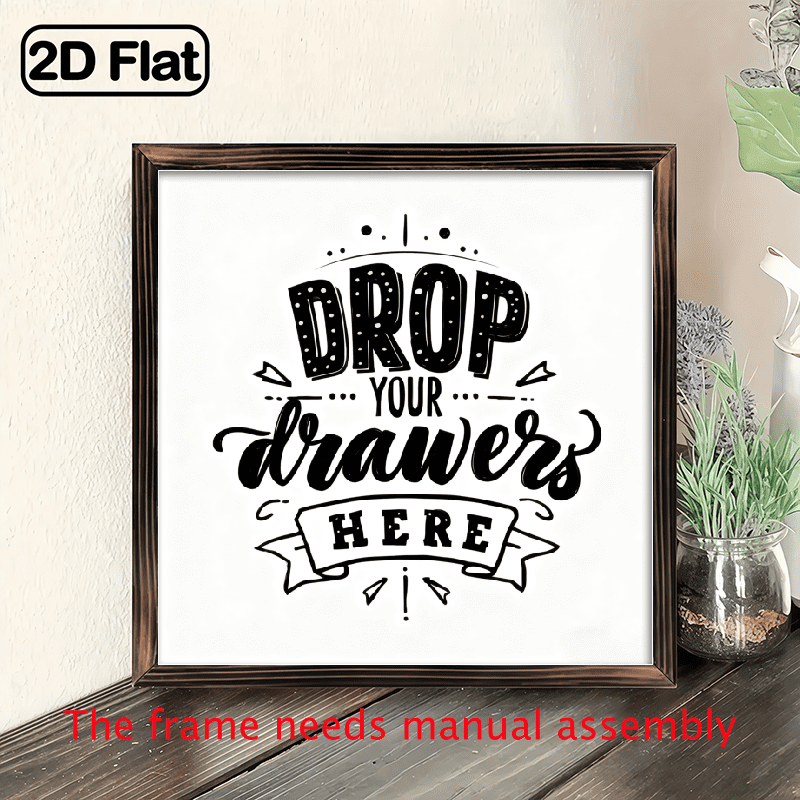 Drop Your Drawers Sign 8x8 Inch, Rustic Farmhouse Decor Home Sign, Wall ...