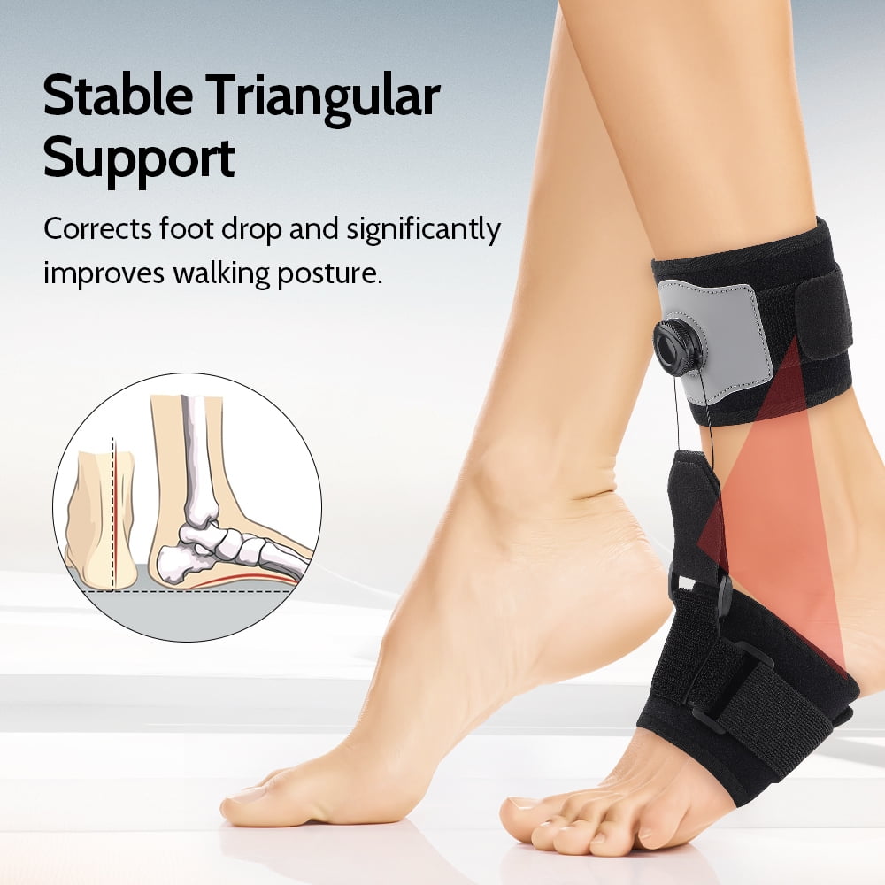 Drop Foot Brace with Reel - Adjust Dorsiflexion Assist, AFO Foot Drop ...