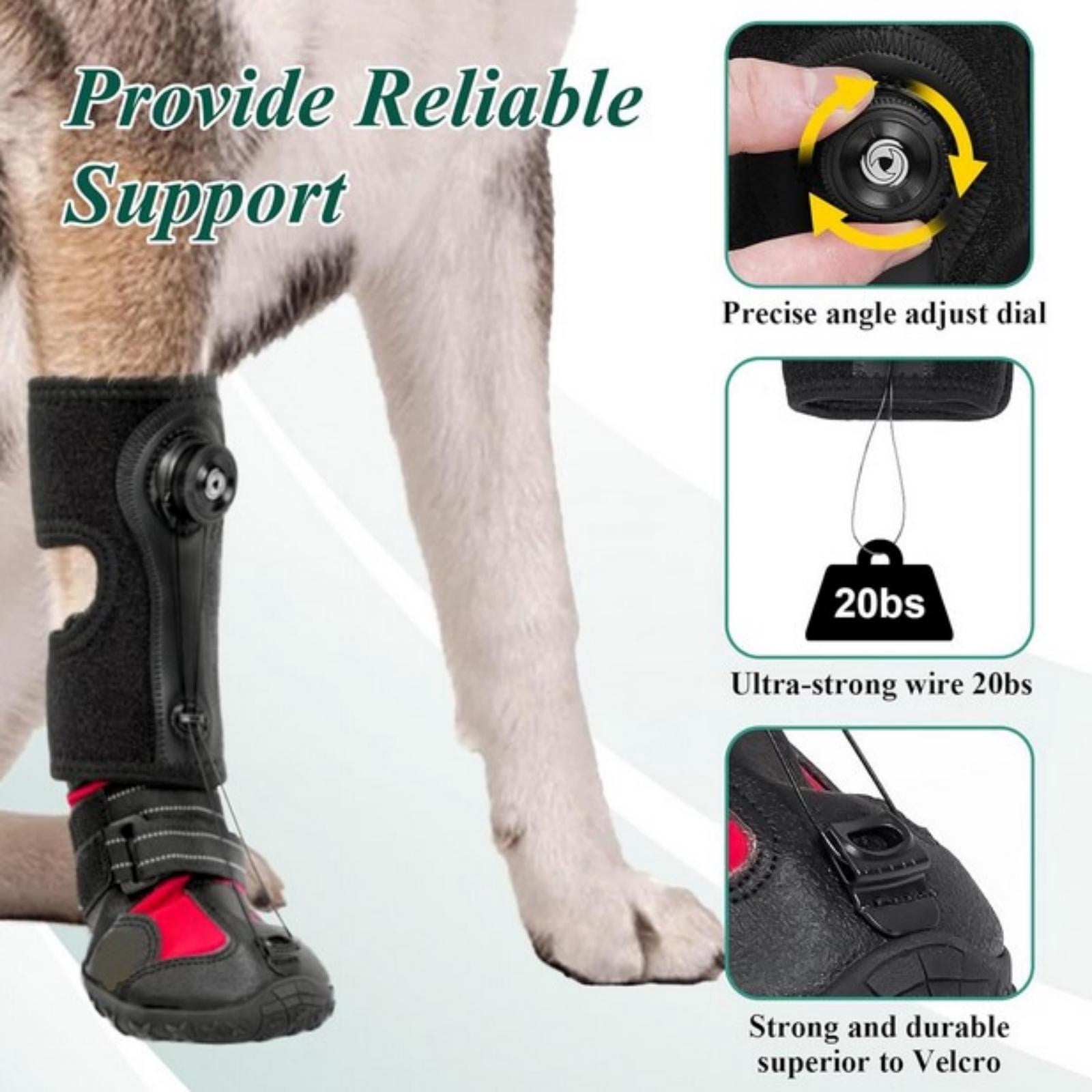 2PCS Drop Foot Brace with Reel(No Knuckling Boot Brace) for Dog ...