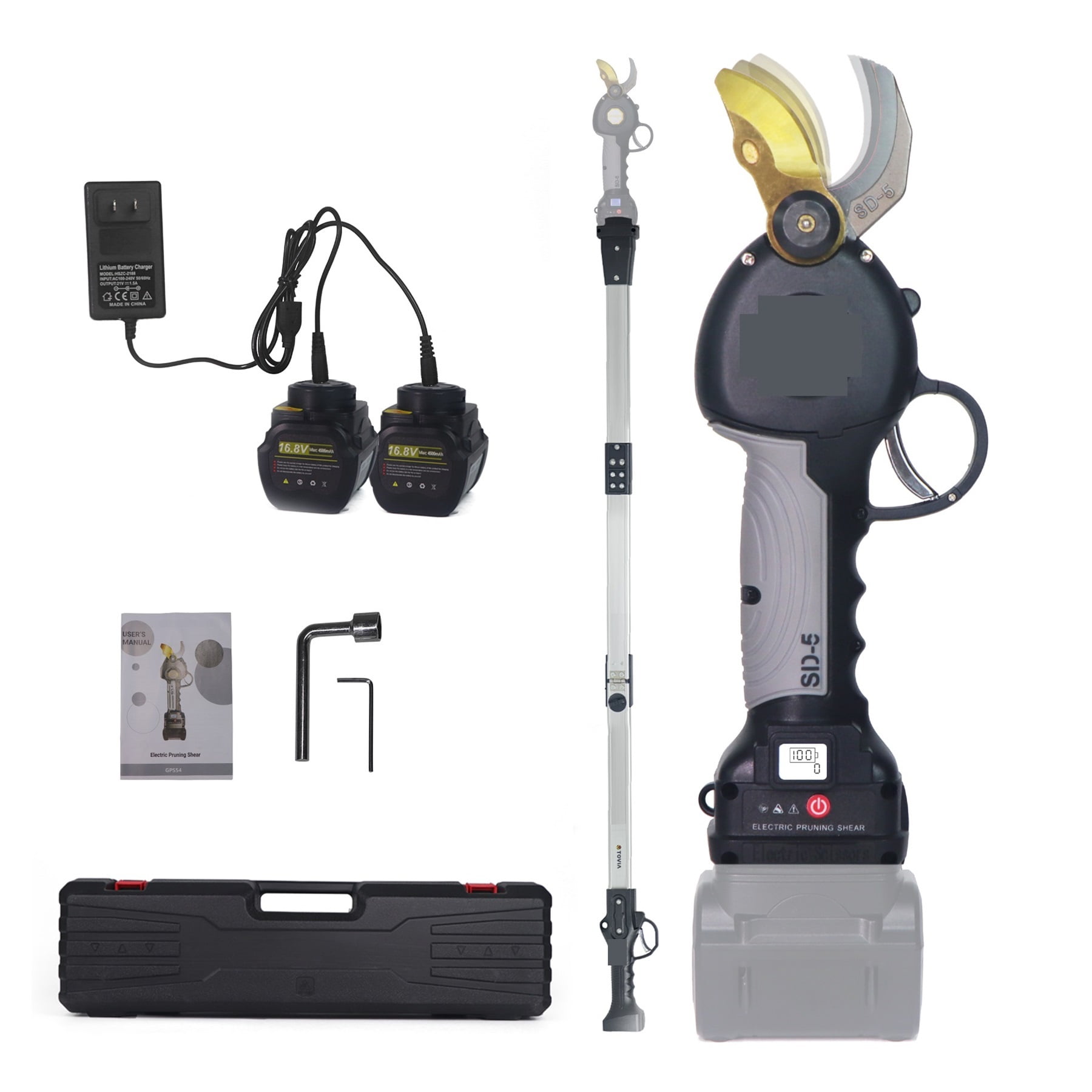 Drop-Forged Alloy Steel Dual-Action Blades Electric Pruning Shears ...