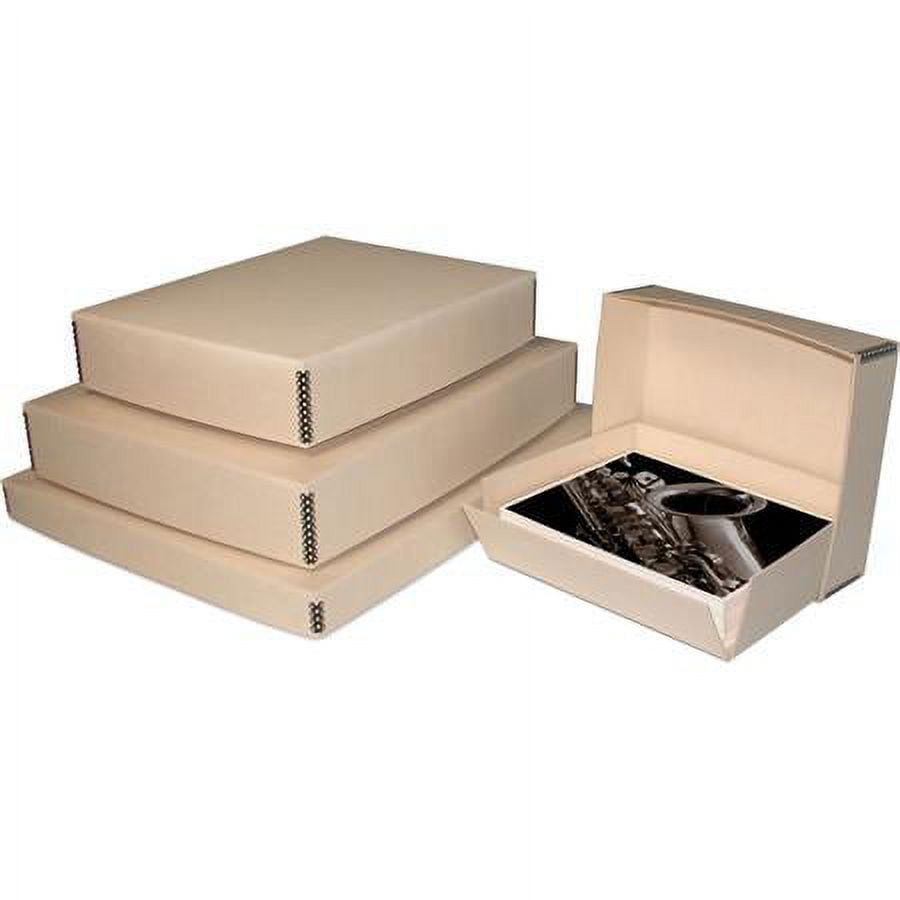 Drop-Front Metal Edge Archival Storage Box, 20.5x24.5x3", Tan - Walmart.com