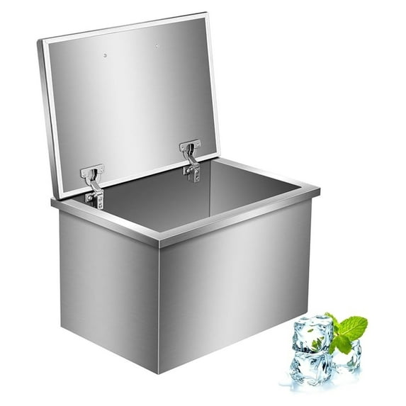 Drop in Ice Chest, Outdoor Kitchen Ice Bar, Stainless Steel Ice Cooler ...