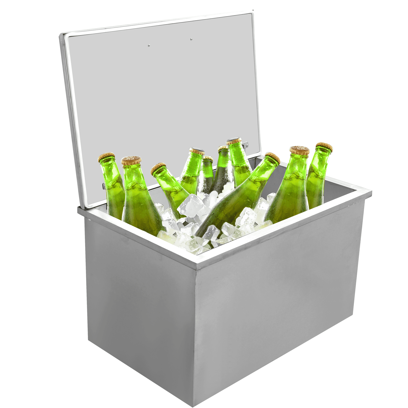 Drop in Ice Chest,Stainless Steel Ice Cooler,Commercial Ice Bin with ...