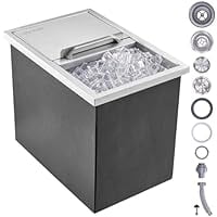 Drop in Ice Chest,Stainless Steel Ice Cooler,Commercial Ice Bin with ...