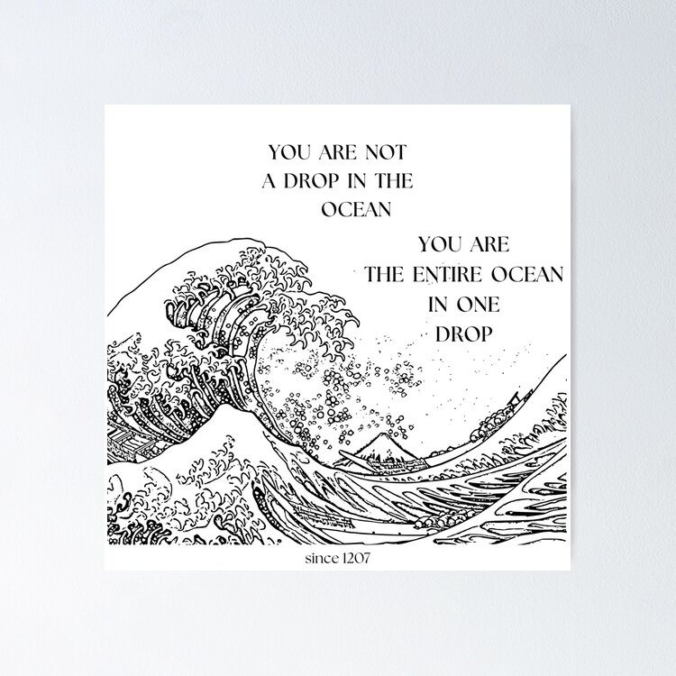 Drop Into The Ocean Poster- Unframed Poster | Wall Art | Perfect For ...