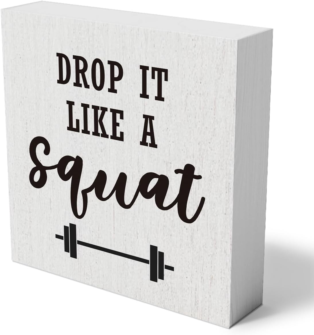 Drop It Like A Squat Wooden Box Sign Decorative Fitness Inspirational ...