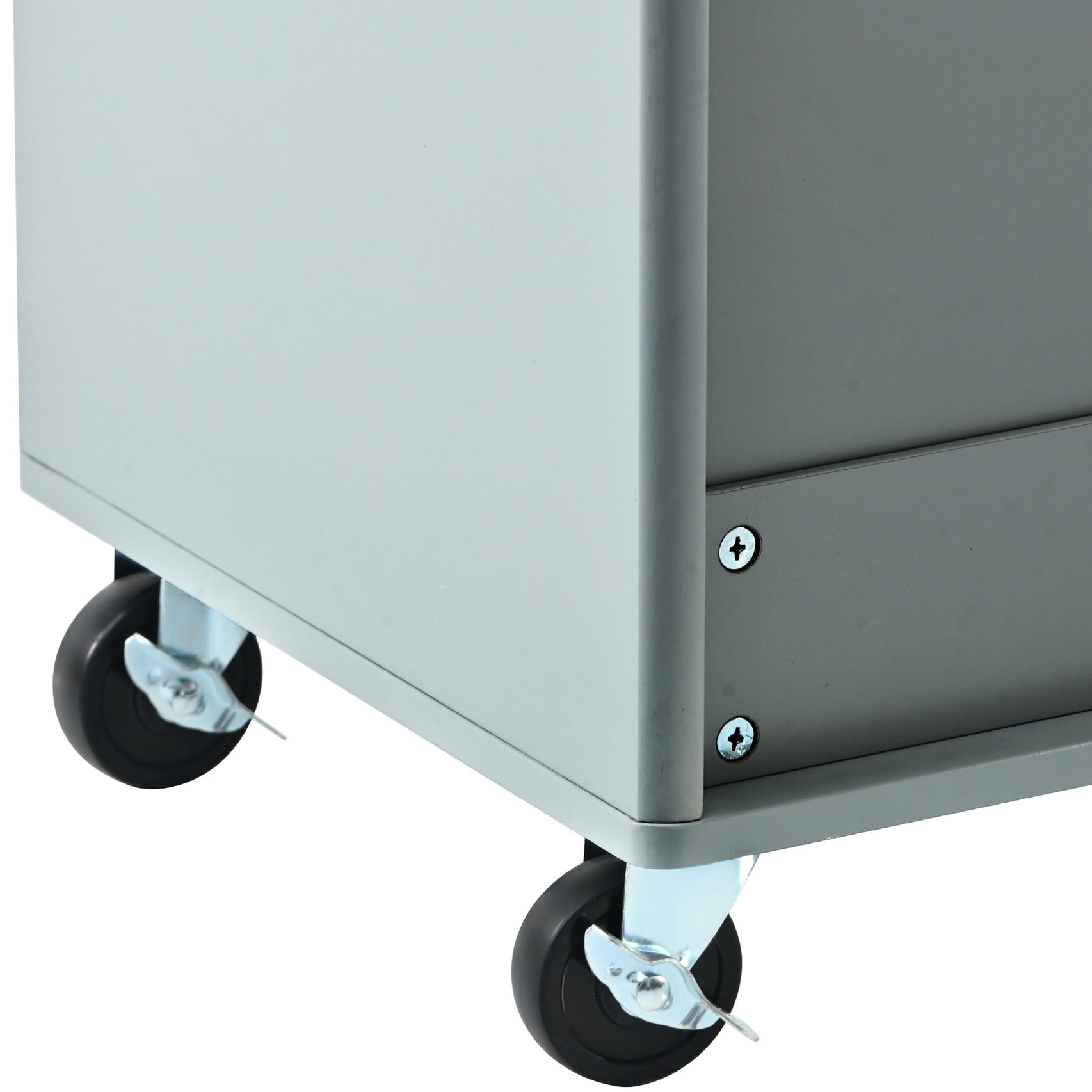 Drop Leaf Kitchen Cart | Sliding Glass Doors and 2 Storage Cabinets, 5 ...