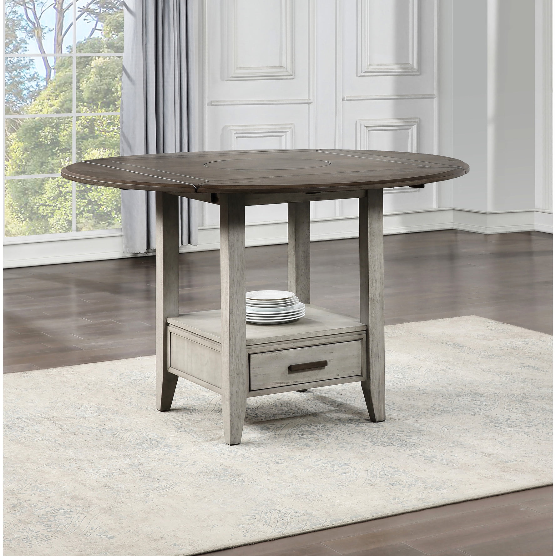 Drop Leaf Table / 42 - inch Square to 59 - inch Round Conversion ...