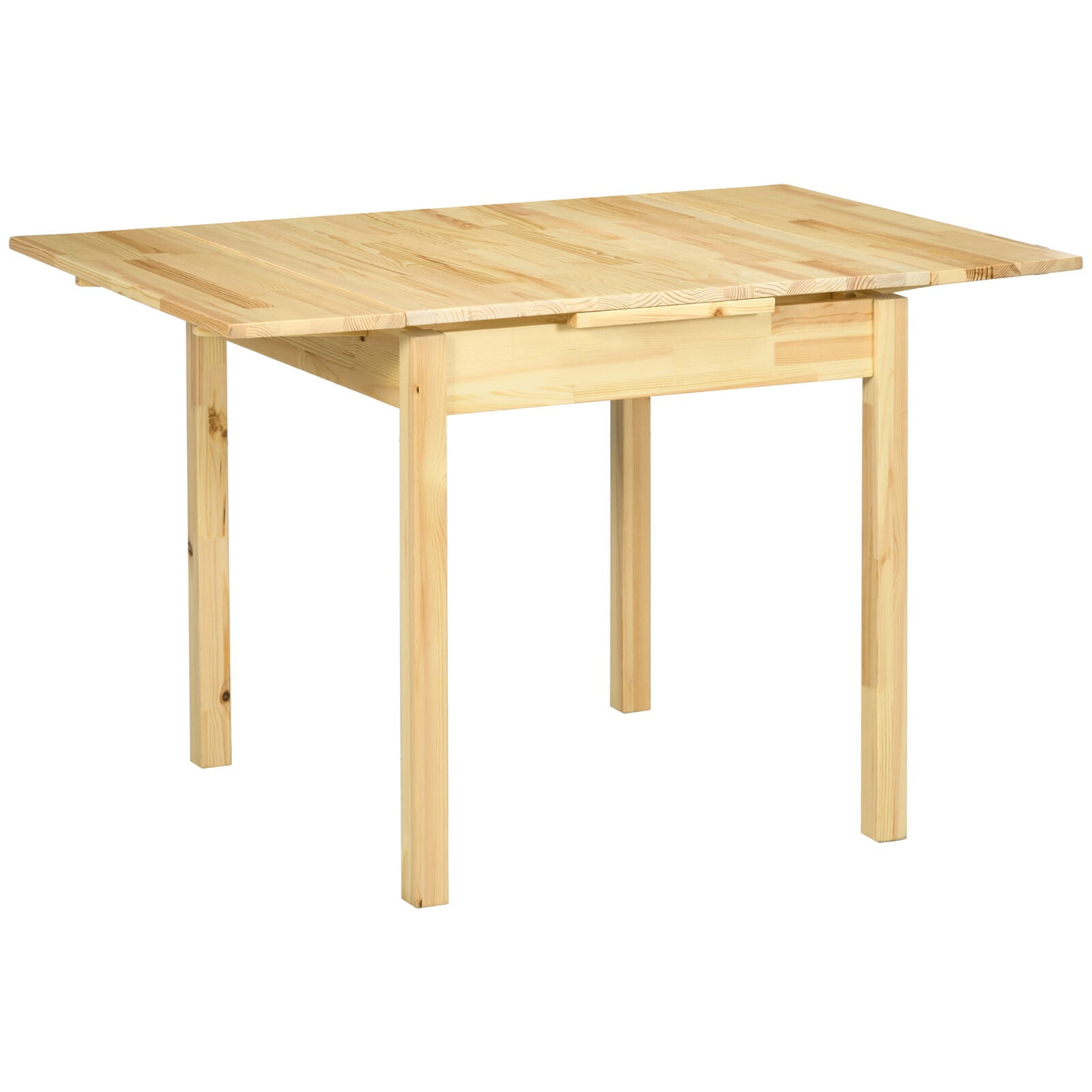 Small Compact Pinewood Drop Leaf Table - Adjustable Length for Dining ...