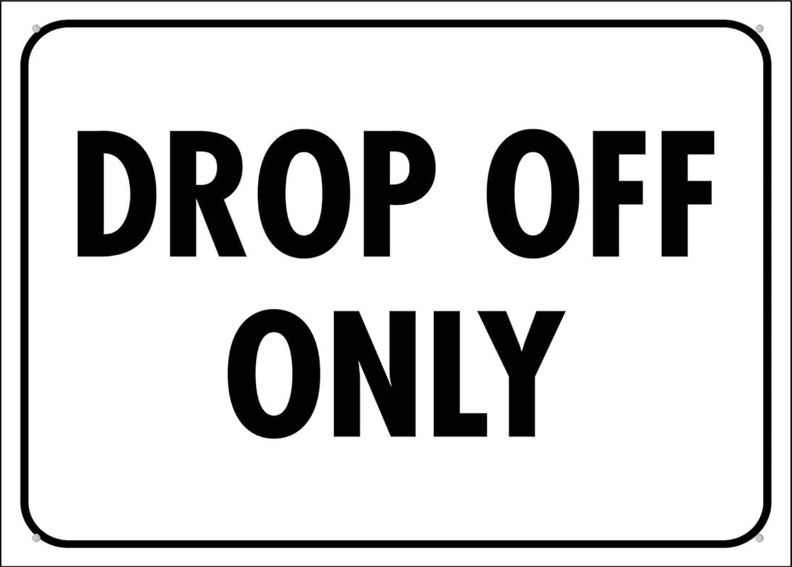 Drop Off Only Sign 12X8 Inch Tin Sign Great For Garden And Yard Wall ...