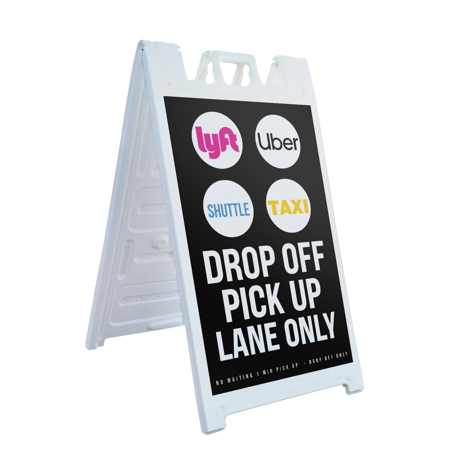 Drop Off Pick Up Lane Only 24" x 36" Double Sided A-Frame Sidewalk Sign ...