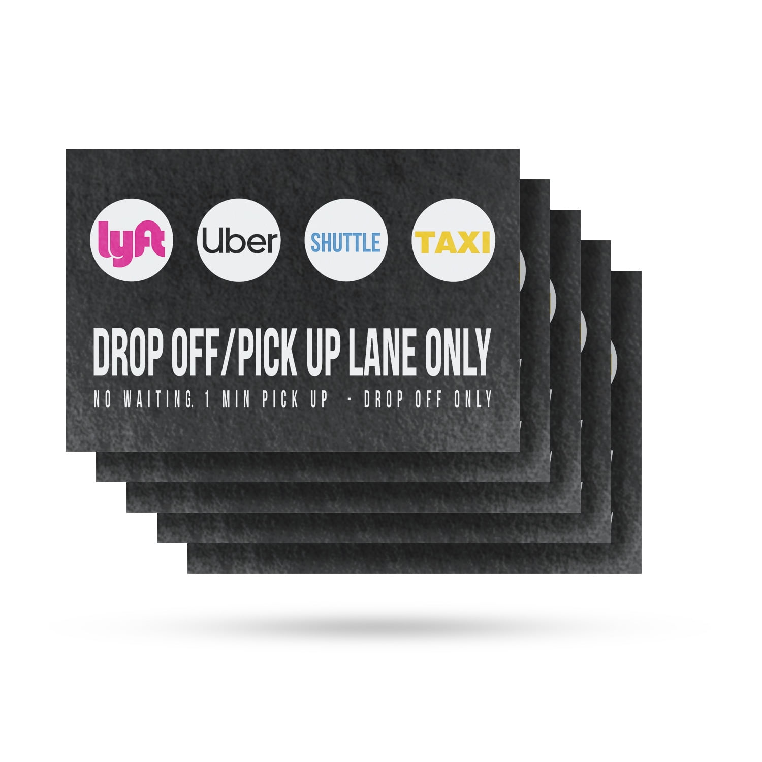 Drop Off Pick Up Lane Only Vinyl Decal 5 Pack of 12 Inch x 16 Inch ...