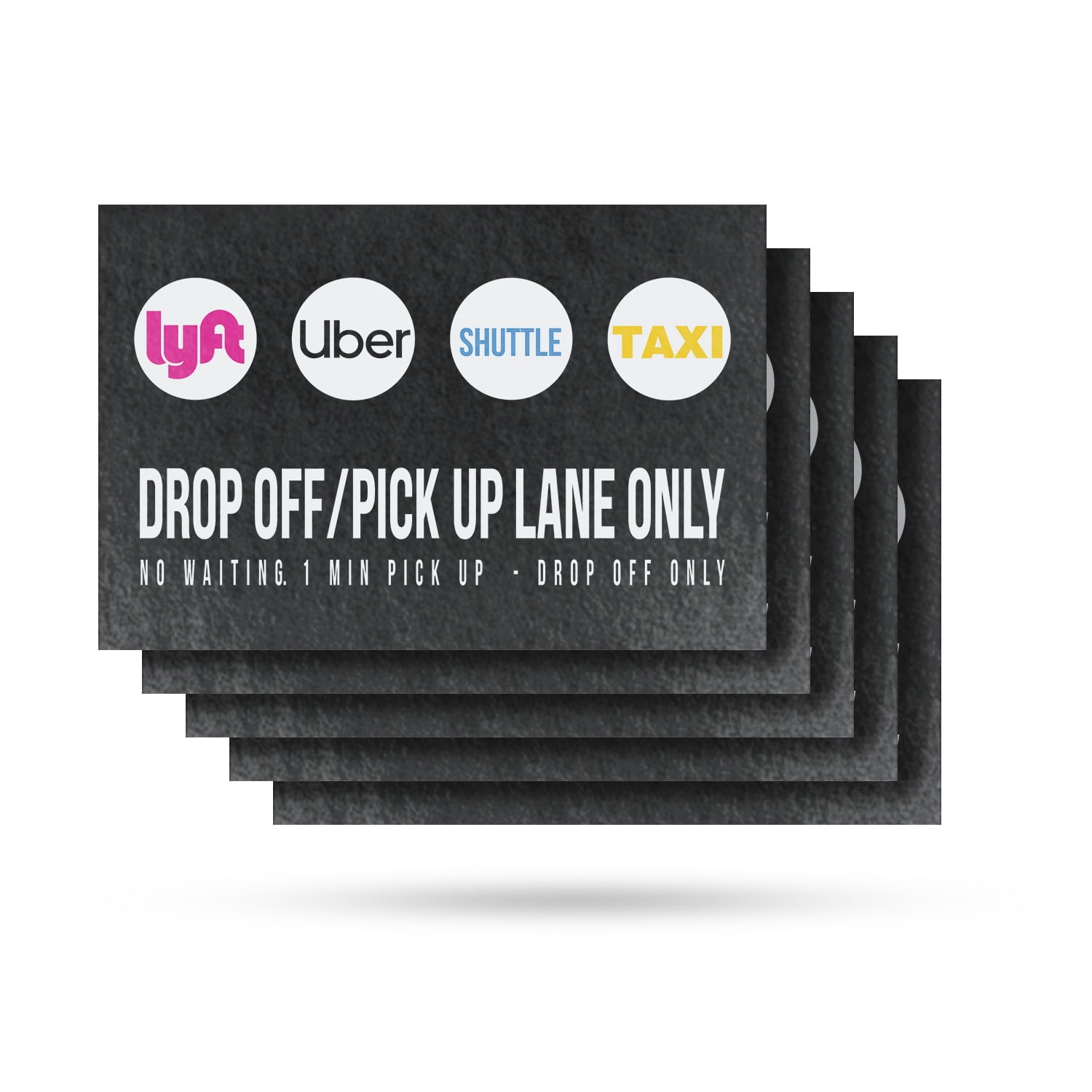 Drop Off Pick Up Lane Only Vinyl Decal 5 Pack of 24 Inch x 36 Inch ...