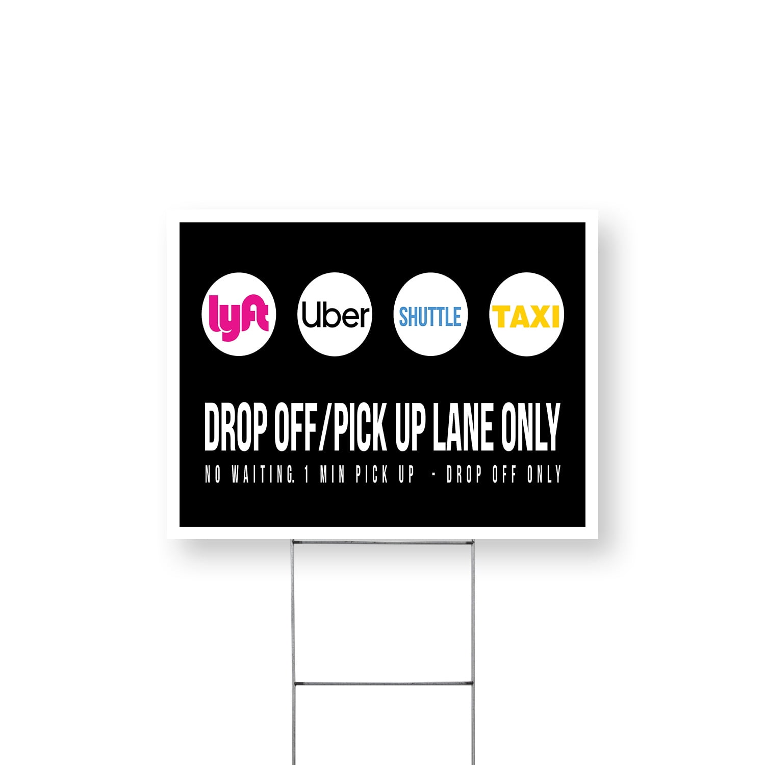 Drop Off Pick Up Lane Only Yard Sign 12 Inch x 16 Inch Double Sided ...